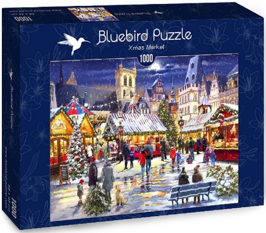 Bluebird - Legpuzzel - Kerstmarkt - 1000 stukjes - Legpuzzels Kerstmis ...